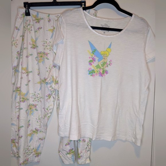 Disney | Intimates & Sleepwear | Tinkerbell Pajama Set | Poshmark